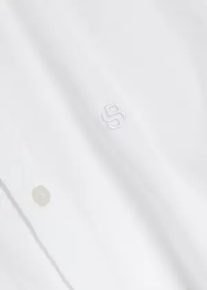 BOSS Roan Logo-embroidered Cotton-poplin Shirt