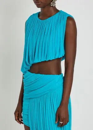 Ronny Kobo Chelly Cropped Top - Turquoise