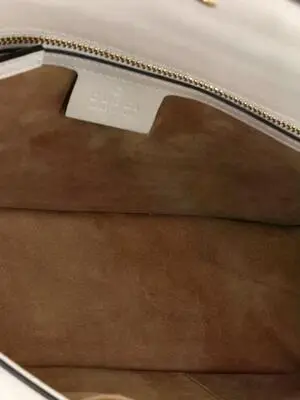 Gucci Sylvie Leather Small Shoulder Bag - White