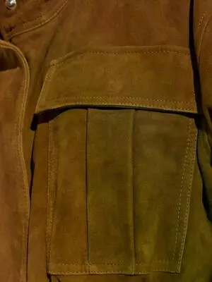 RÓHE Suede Drawstring Jacket - Brown