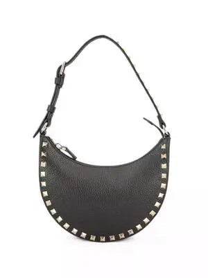Valentino Garavani Rockstud Crescent Shoulder Bag - Black