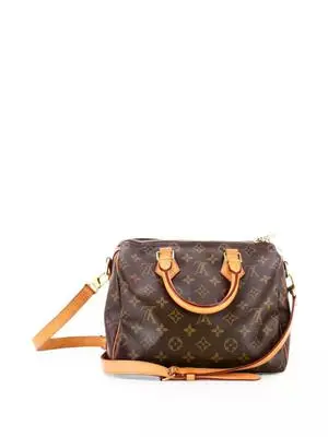 LOUIS VUITTON Speedy Bandouliere Bag Monogram Canvas 25 Satchel - Brown