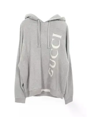 Gucci Logo Print Hoodie - Grey