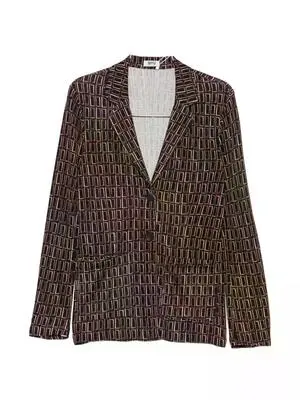 SIYU Geometric-print Blazer - Blue