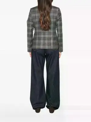 Peserico Double-breasted Check-pattern Blazer
