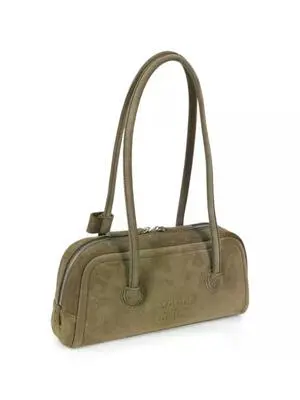 MARGESHERWOOD Suede Logo-embossed Shoulder Bag