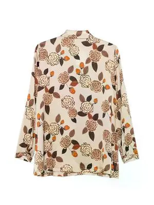 SIYU Floral Print Long-sleeve Shirt