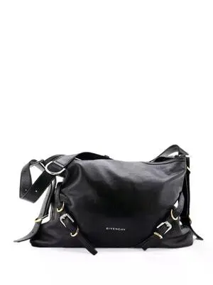 Givenchy Voyou Leather Medium Hobo Bag - Black