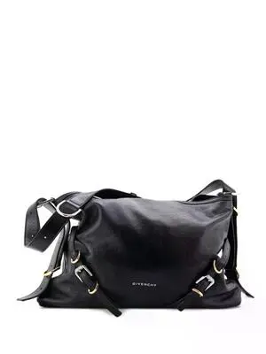 Givenchy Voyou Leather Medium Hobo Bag - Black