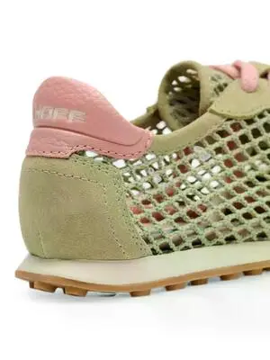 HOFF Bridge Fishnet Mesh Panelled Sneakers - Green