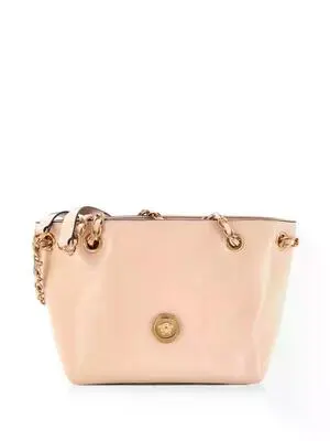 Versace Medusa Icon Chain Leather Mini Tote Bag - Neutrals