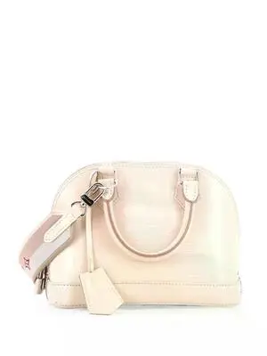 LOUIS VUITTON Alma Handbag Epi Leather With Logo Jacquard Strap Bb Shoulder Bag - Neutrals