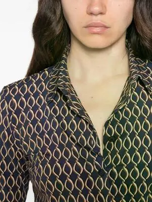 SIYU Geometric-print Long-sleeve Shirt