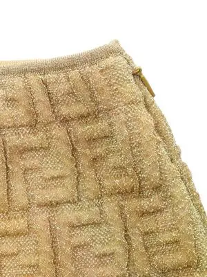 Fendi Ff Pattern Knitted Midi Skirt