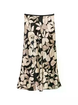 SIYU Floral-print Midi Skirt