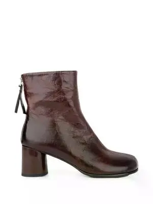 LINDA BAUMANN Leather Ankle Boots - Brown