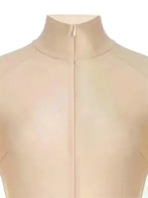LAQUAN SMITH High-neck Long-sleeve Sheer Bodysuit - Neutrals