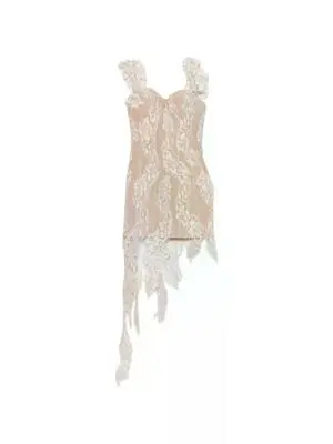 Giuseppe Di Morabito Floral-lace Mini Dress - Neutrals
