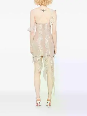 Giuseppe Di Morabito Floral Lace Mini Dress