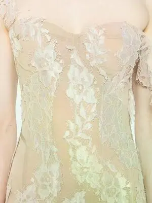 Giuseppe Di Morabito Floral Lace Mini Dress