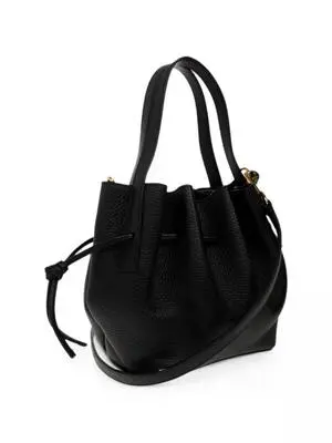 Yuzefi Mini Scallop Pebble-grain Bucket Bag