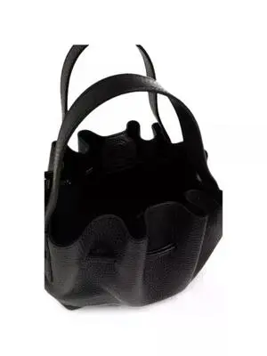 Yuzefi Mini Scallop Pebble-grain Bucket Bag