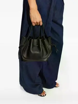 Yuzefi Mini Scallop Bucket Bag - Black