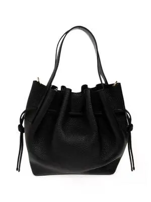 Yuzefi Mini Scallop Bucket Bag - Black