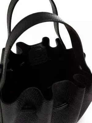 Yuzefi Mini Scallop Bucket Bag - Black