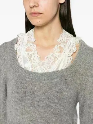 Ermanno Scervino Lace-trim Layered Knit