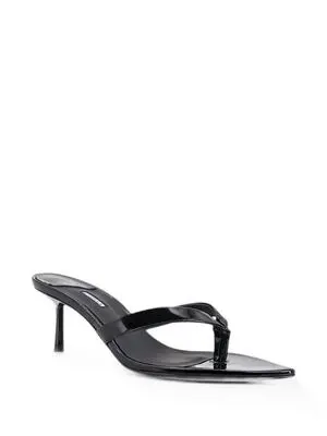LE SILLA Gisele Patent Leather Heeled Sandals - Black
