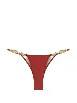 REINA OLGA Splash Fish-detail Bikini Bottoms - Red
