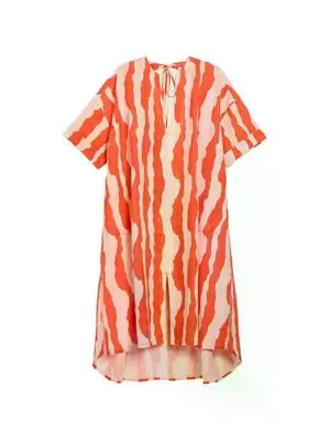 OAS Company Abstract-pattern Tie-back Dress