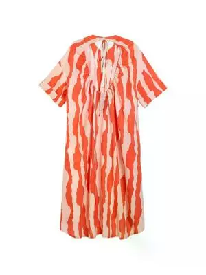 OAS Company Abstract-pattern Tie-back Dress