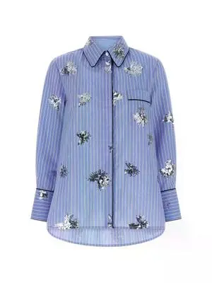 LE TWINS Aria Sequin-embellished Pyjama Shirt