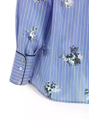 LE TWINS Aria Sequin-embellished Pyjama Shirt