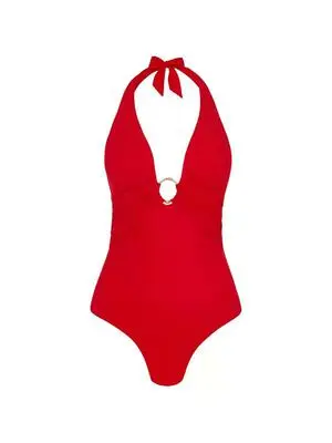 Heidi Klein Halterneck Ring-detail Swimsuit