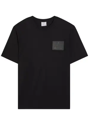 AN-Y1 Carlifto Logo Stretch-cotton T-shirt - Black