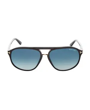 TOM FORD Logo Square Sunglasses - Blue