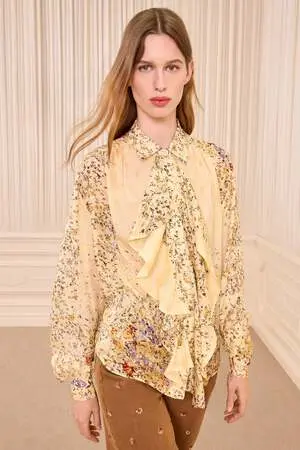 Ulla Johnson Gesture Long Sleeve Silk Blouse