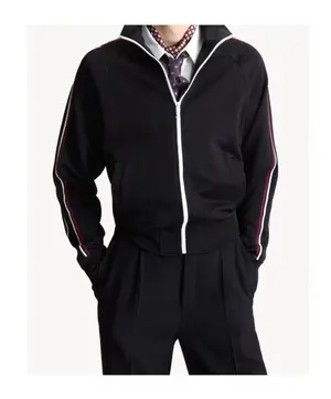 Saint Laurent Zip-up Track Jacket With Logo