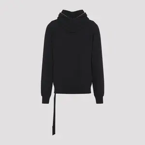 Rick Owens Long Sleeve Zip Up Hooded Sweatshirt