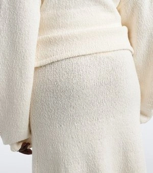 AYA MUSE Knitted Cotton Midi Skirt