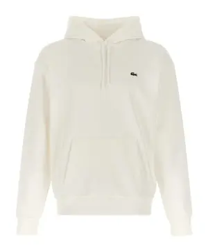 Lacoste Drawstring Hoodie - White