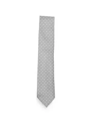 TOM FORD Polka-dot Silk Tie - Grey