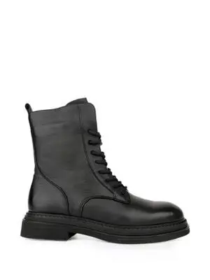 LINDA BAUMANN Lace-up Ankle Boots - Black