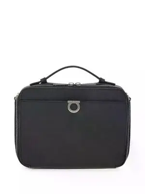 FERRAGAMO Gancini Cross Body Bag - Black