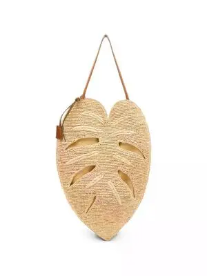 Staud Large Palm Leaf-shaped Woven Tote Bag