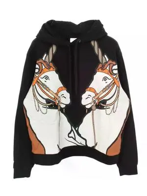 Burberry 2010s Unicorn-print Hoodie - Black
