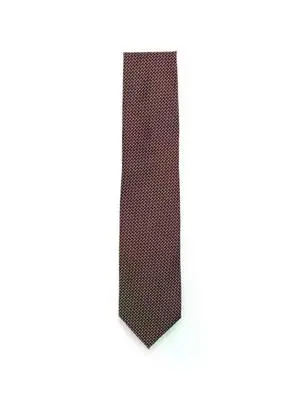 TOM FORD Geometric-pattern Tie - Red